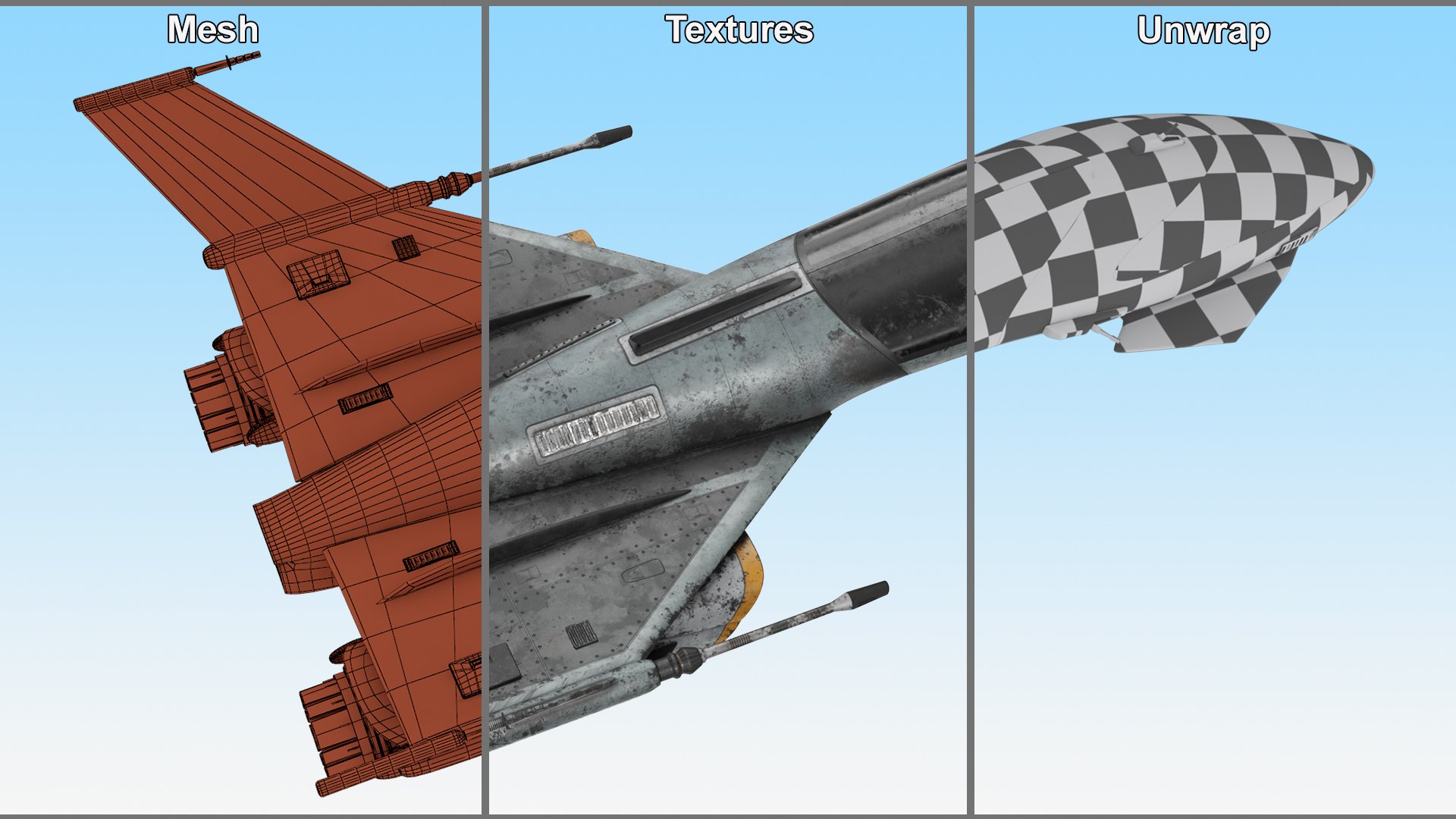 3D Model Dirty Futuristic Fighter Spaceship In Flight - TurboSquid 2350518