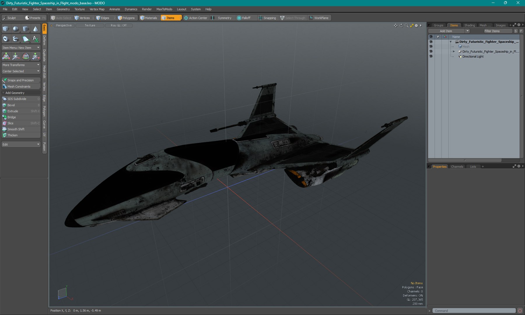 3D Model Dirty Futuristic Fighter Spaceship In Flight - TurboSquid 2350518