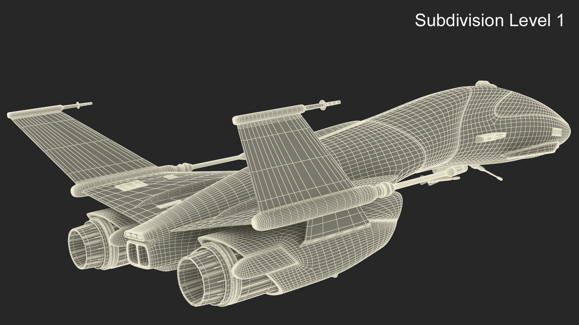 3D Model Dirty Futuristic Fighter Spaceship In Flight - TurboSquid 2350518
