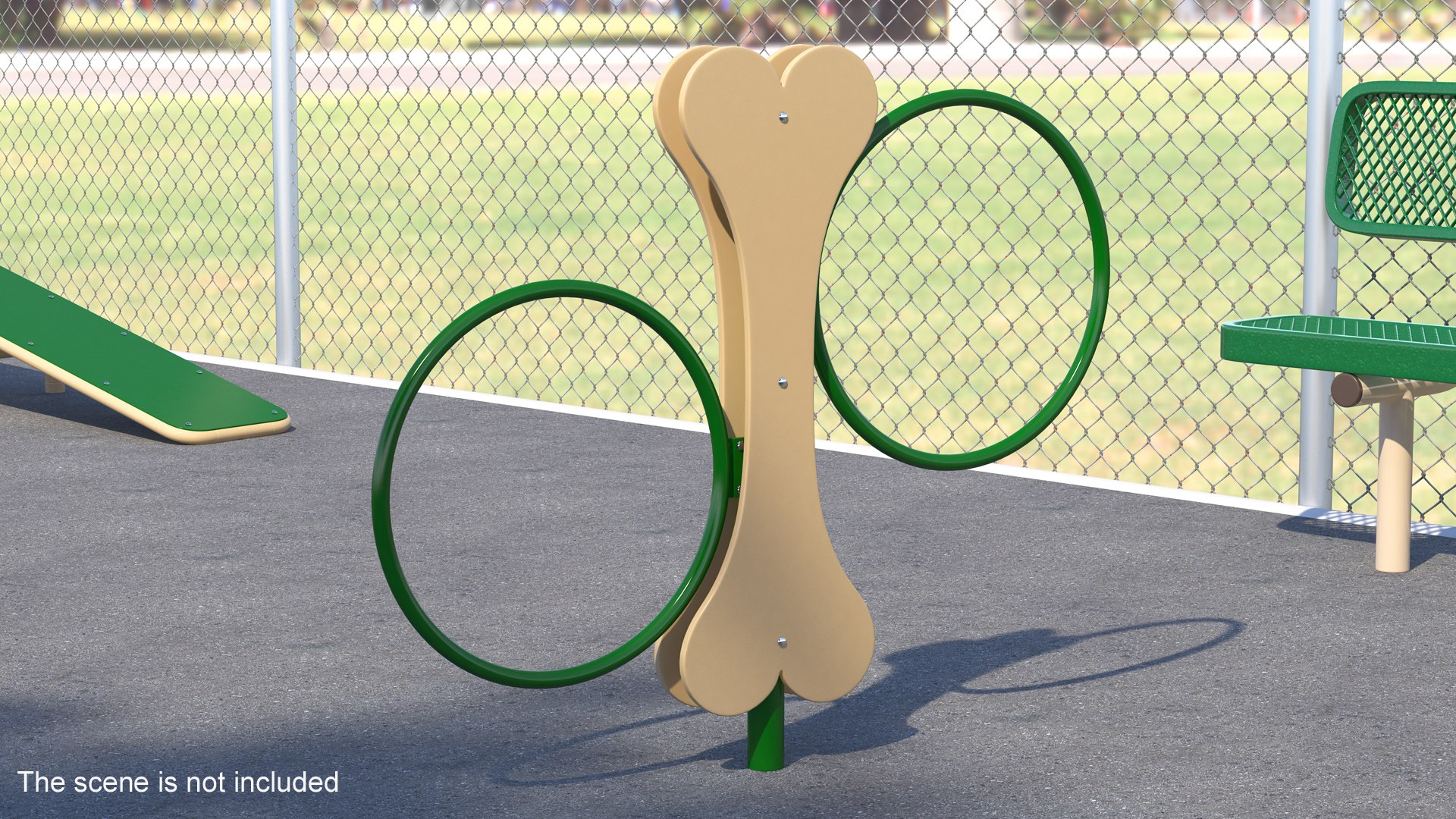 3D Dog Park Hoop Jump Green - TurboSquid 2054521