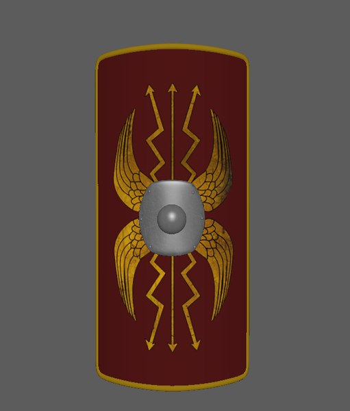 3d roman shield