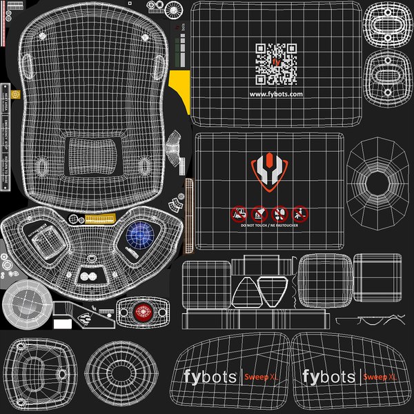 3D Fybots Sweep XL Smart Cleaning Robot model - TurboSquid 1748119