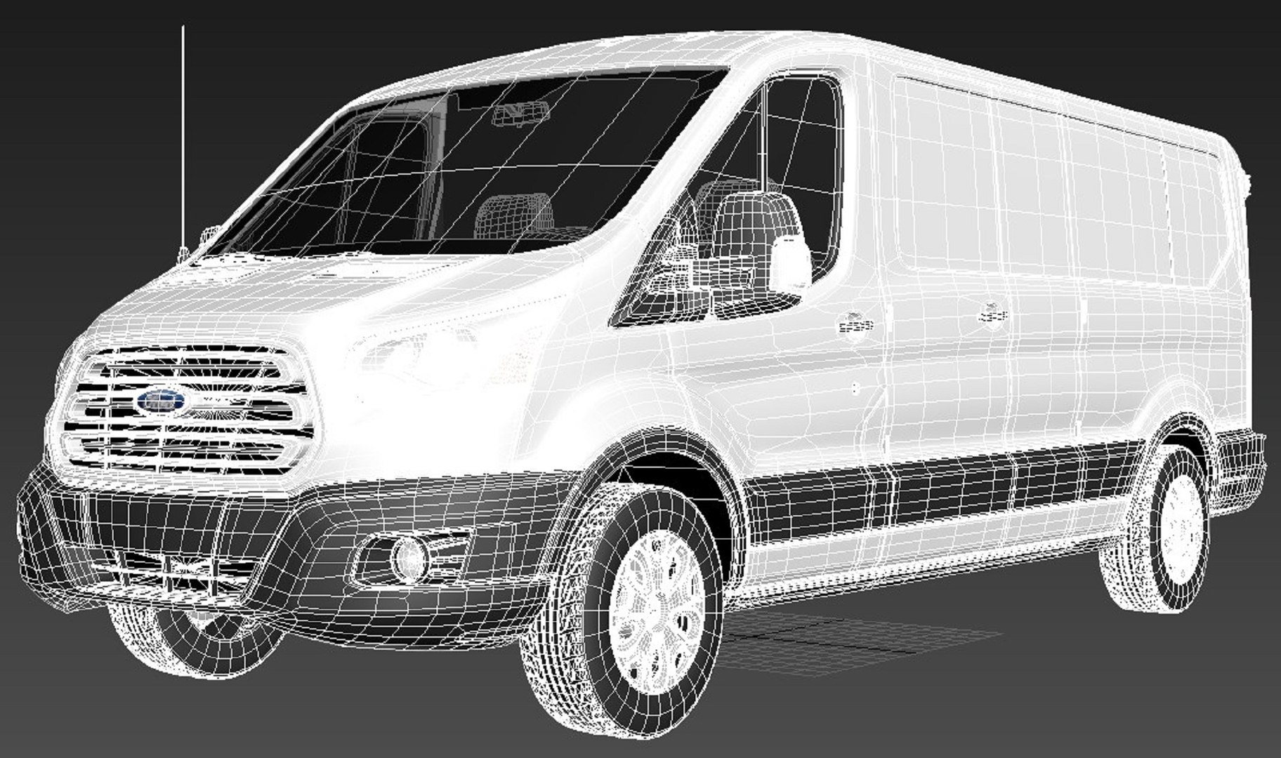 2013 2014 van transit 3d model