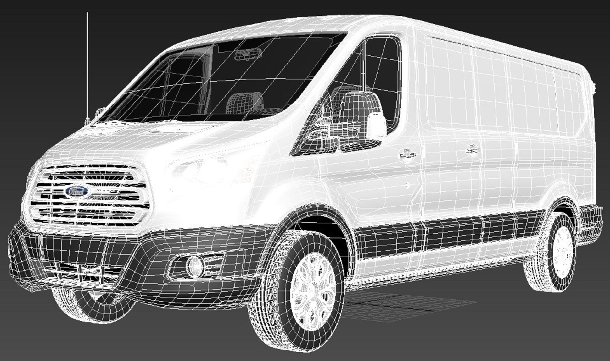 2013 2014 van transit 3d model