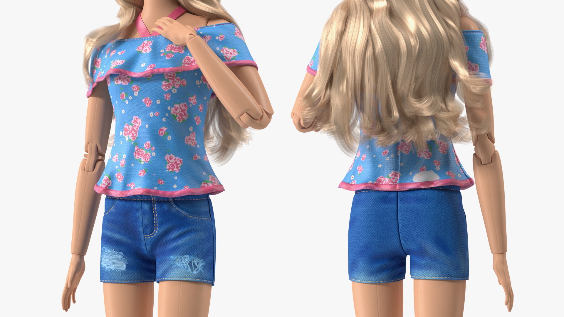 3D Barbie Doll Jeans Style Model - TurboSquid 1990721