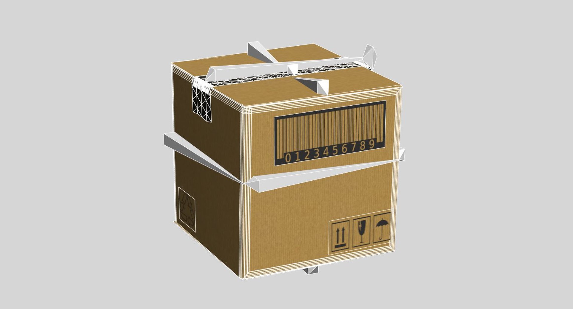 Carton Box 3D Model - TurboSquid 1334917
