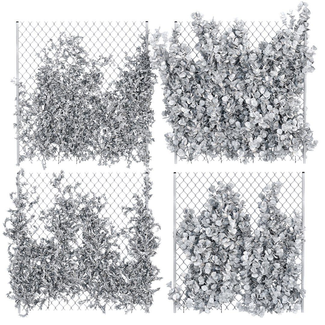 Outdoor Ivy Fence Collection Vol 68 Model - TurboSquid 1959962