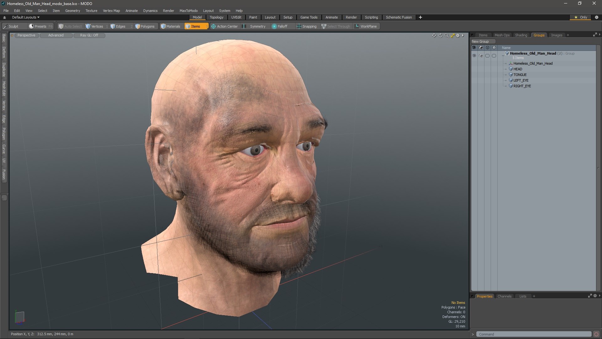 3D Homeless Old Man Head Model - TurboSquid 2283332