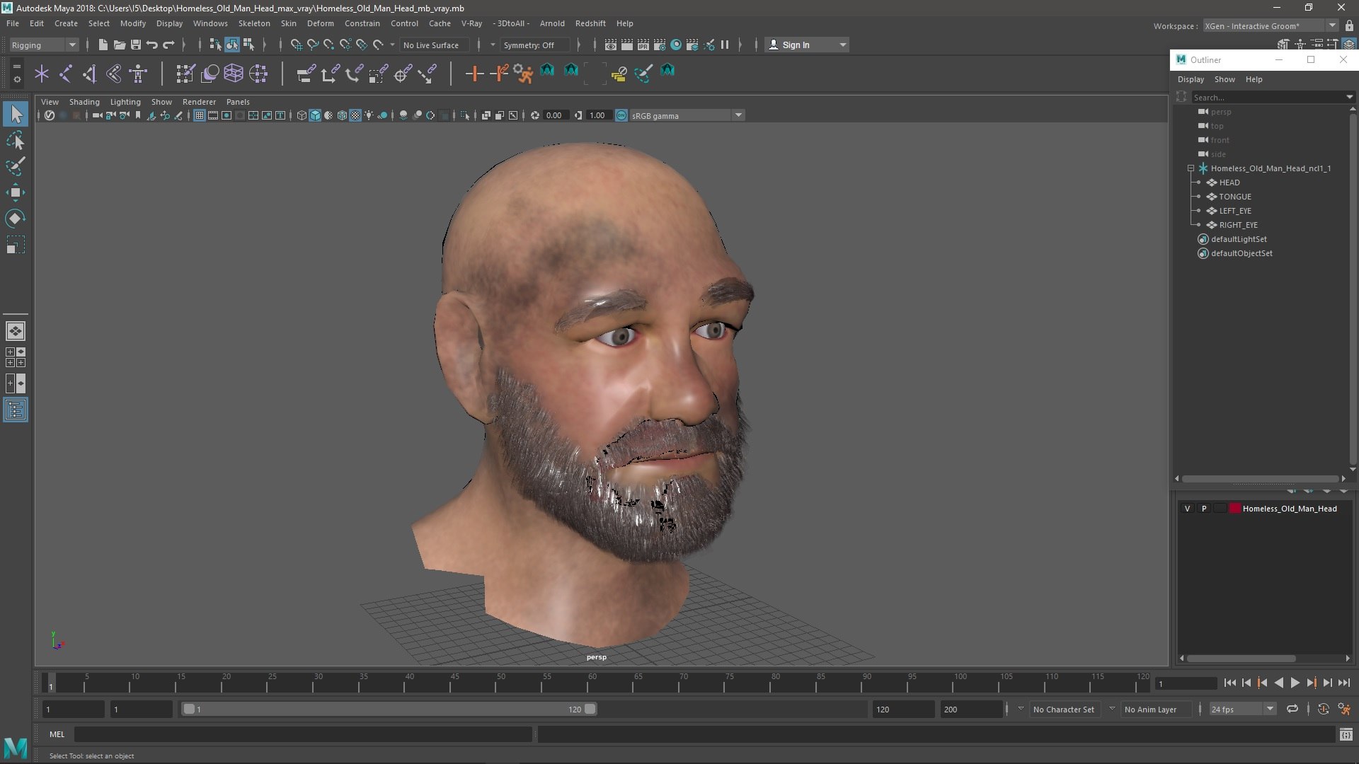 3D Homeless Old Man Head Model - TurboSquid 2283332