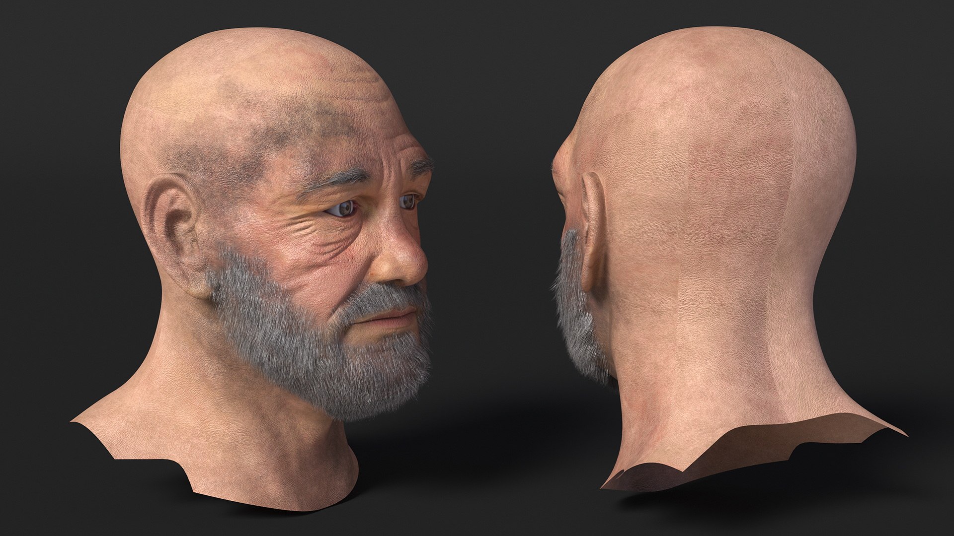 3D Homeless Old Man Head Model - TurboSquid 2283332