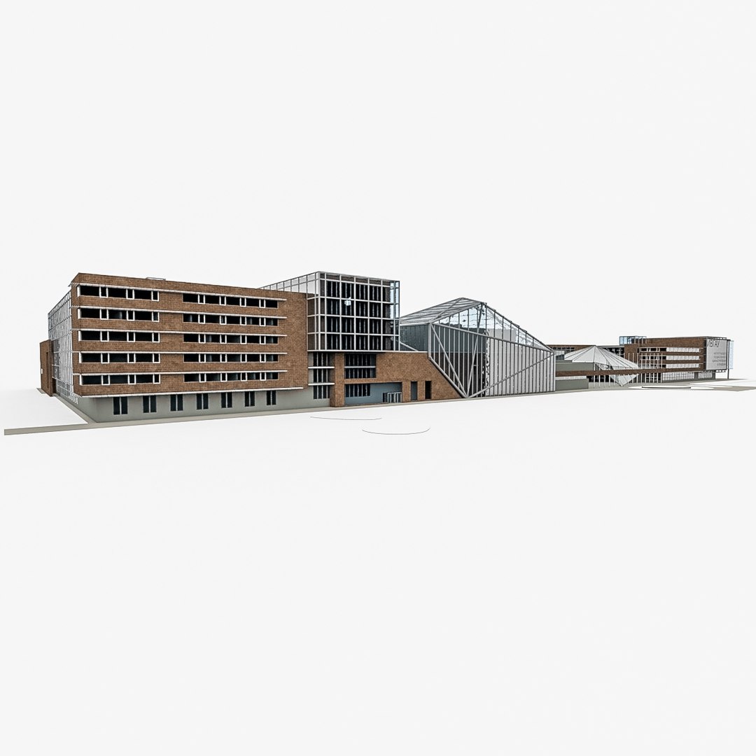 university campus 3d model