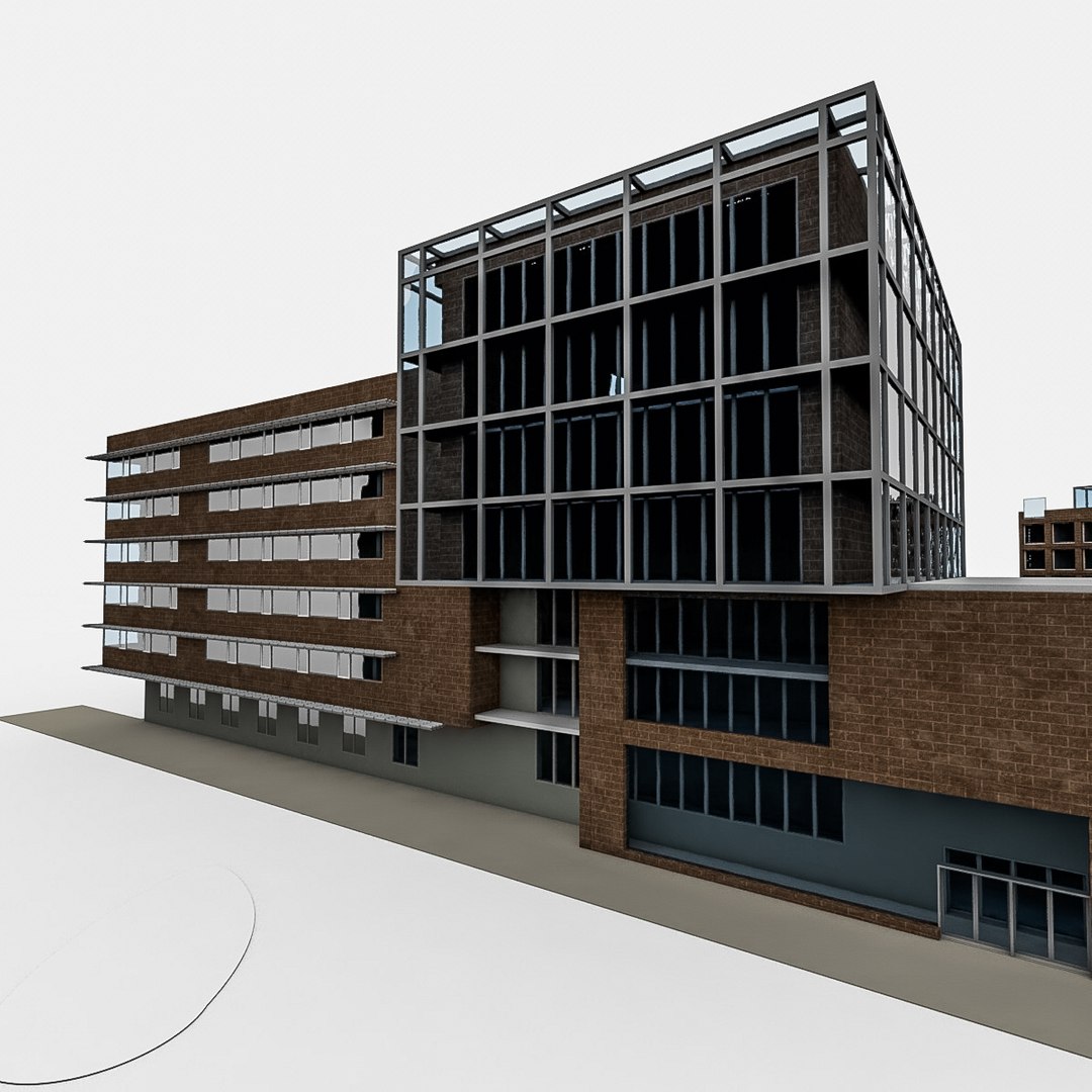 university campus 3d model