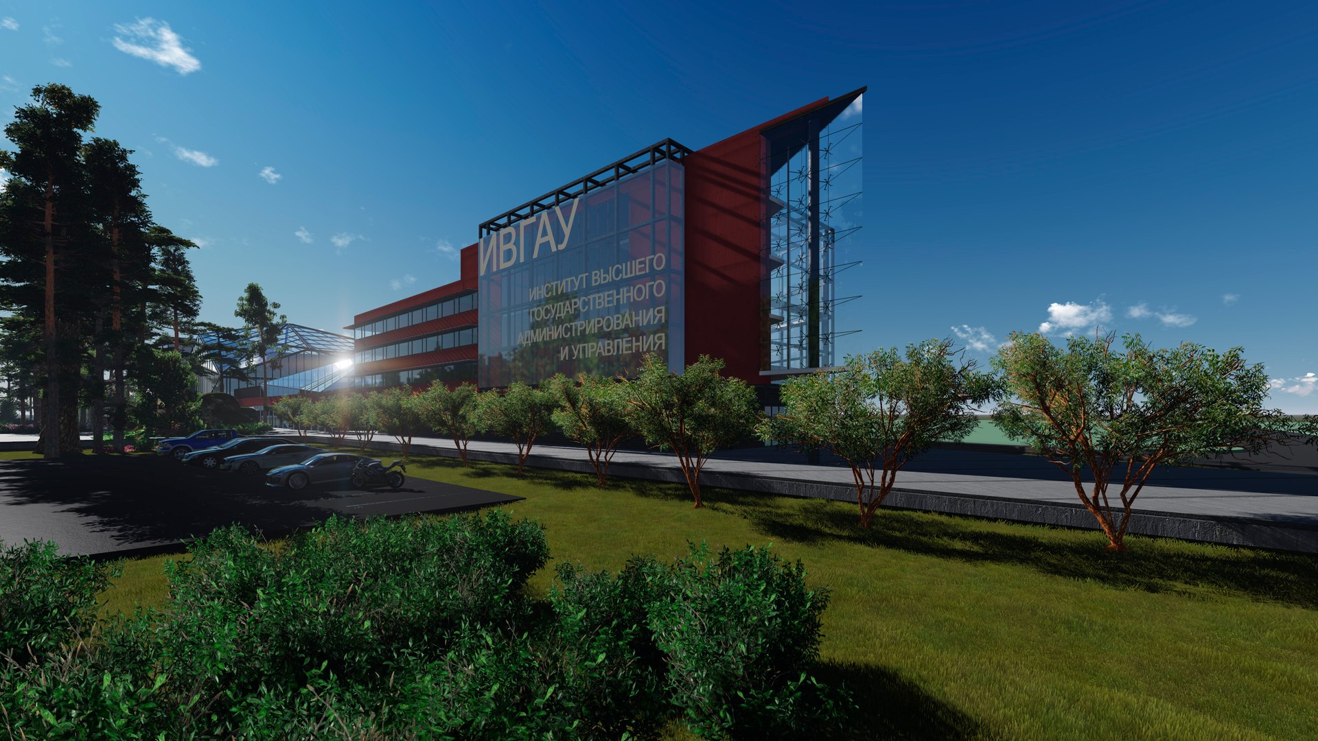 university campus 3d model