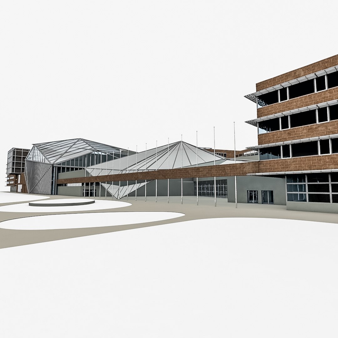 university campus 3d model