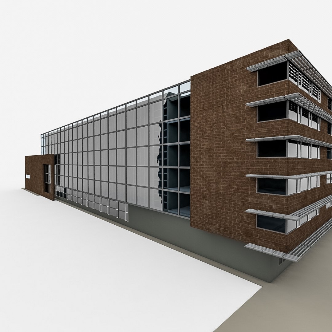 university campus 3d model