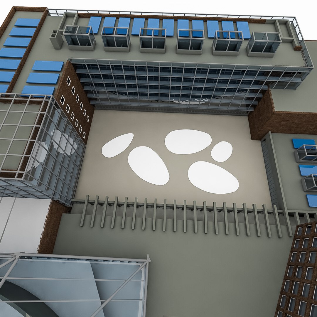 university campus 3d model