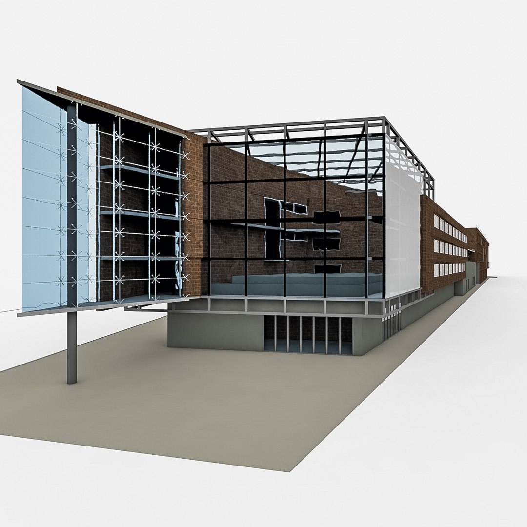 university campus 3d model