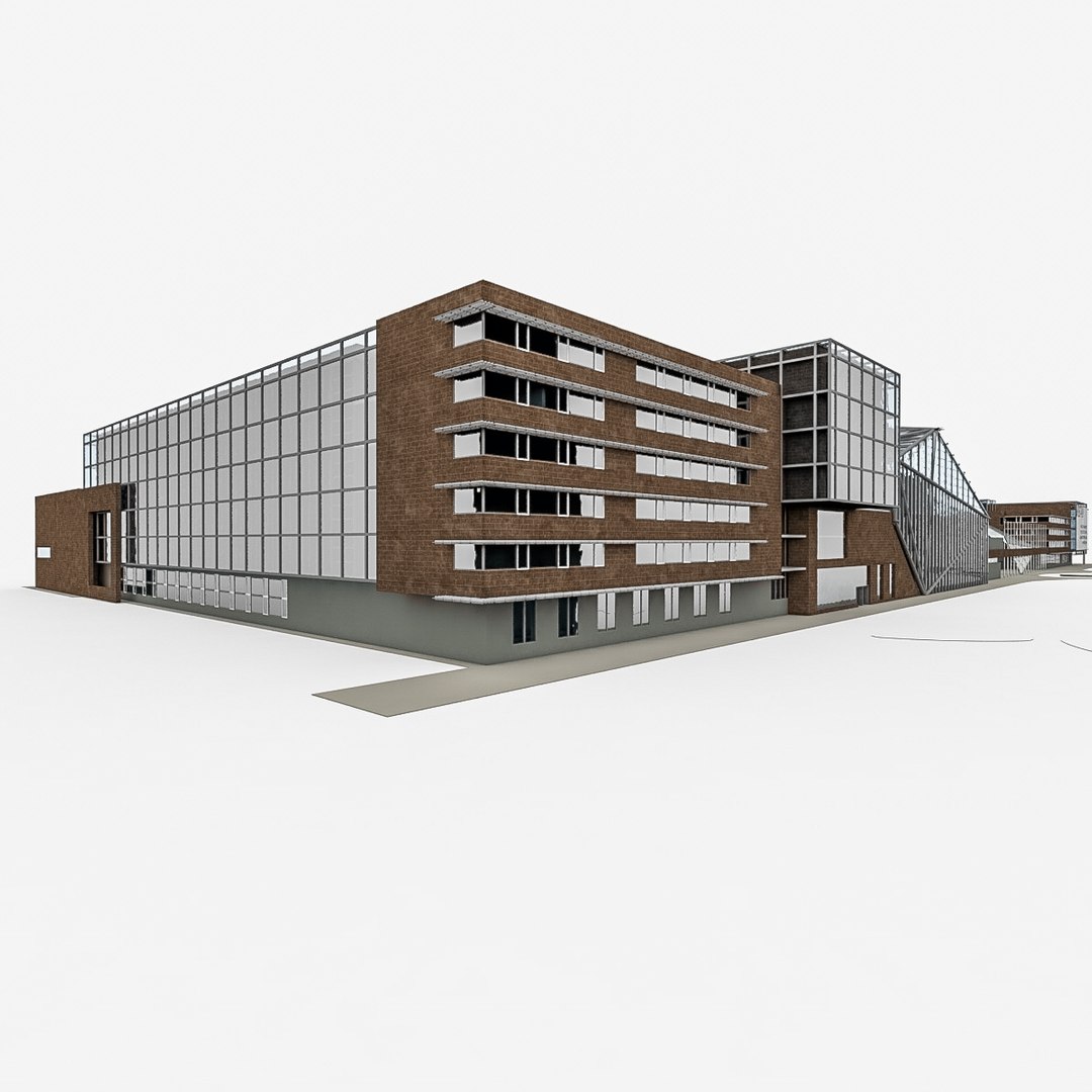 university campus 3d model