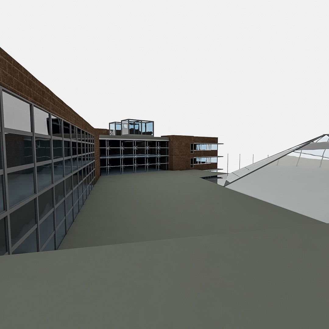 university campus 3d model