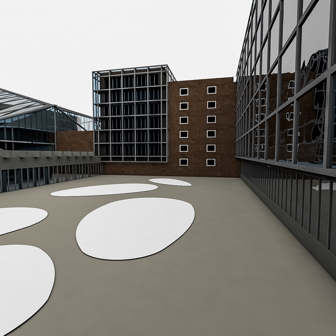 university campus 3d model