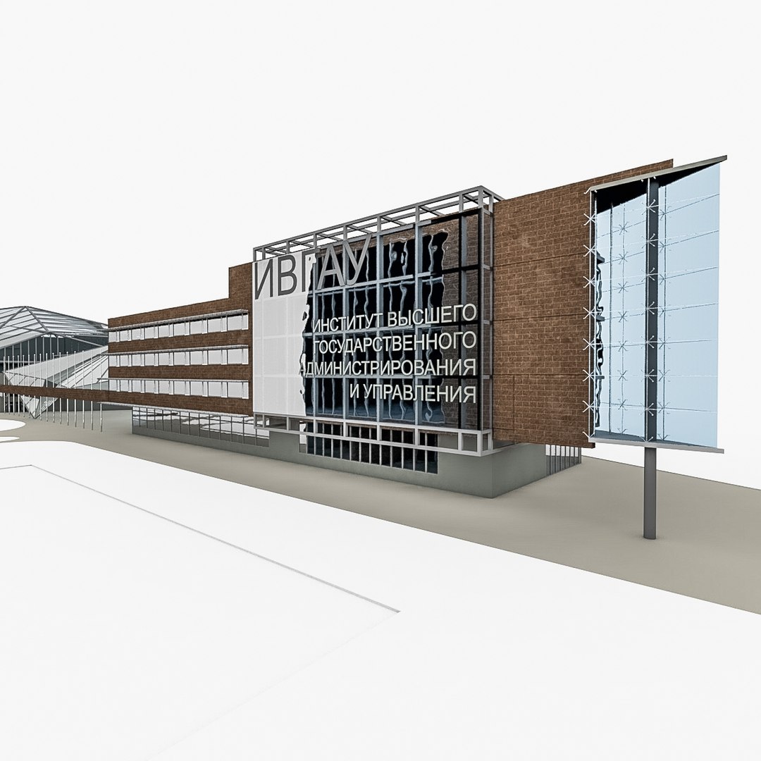 university campus 3d model