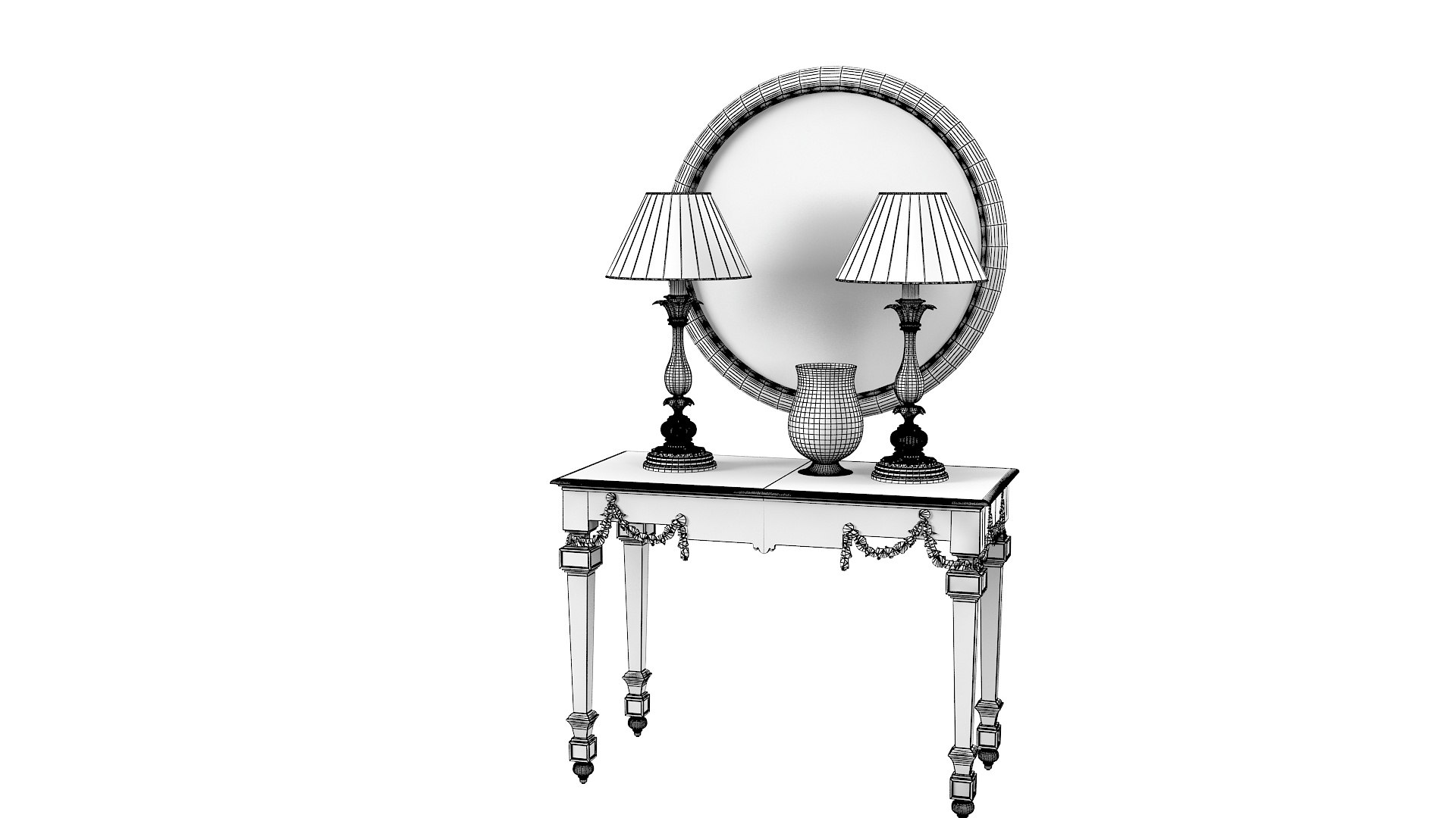 chelini console table 3ds