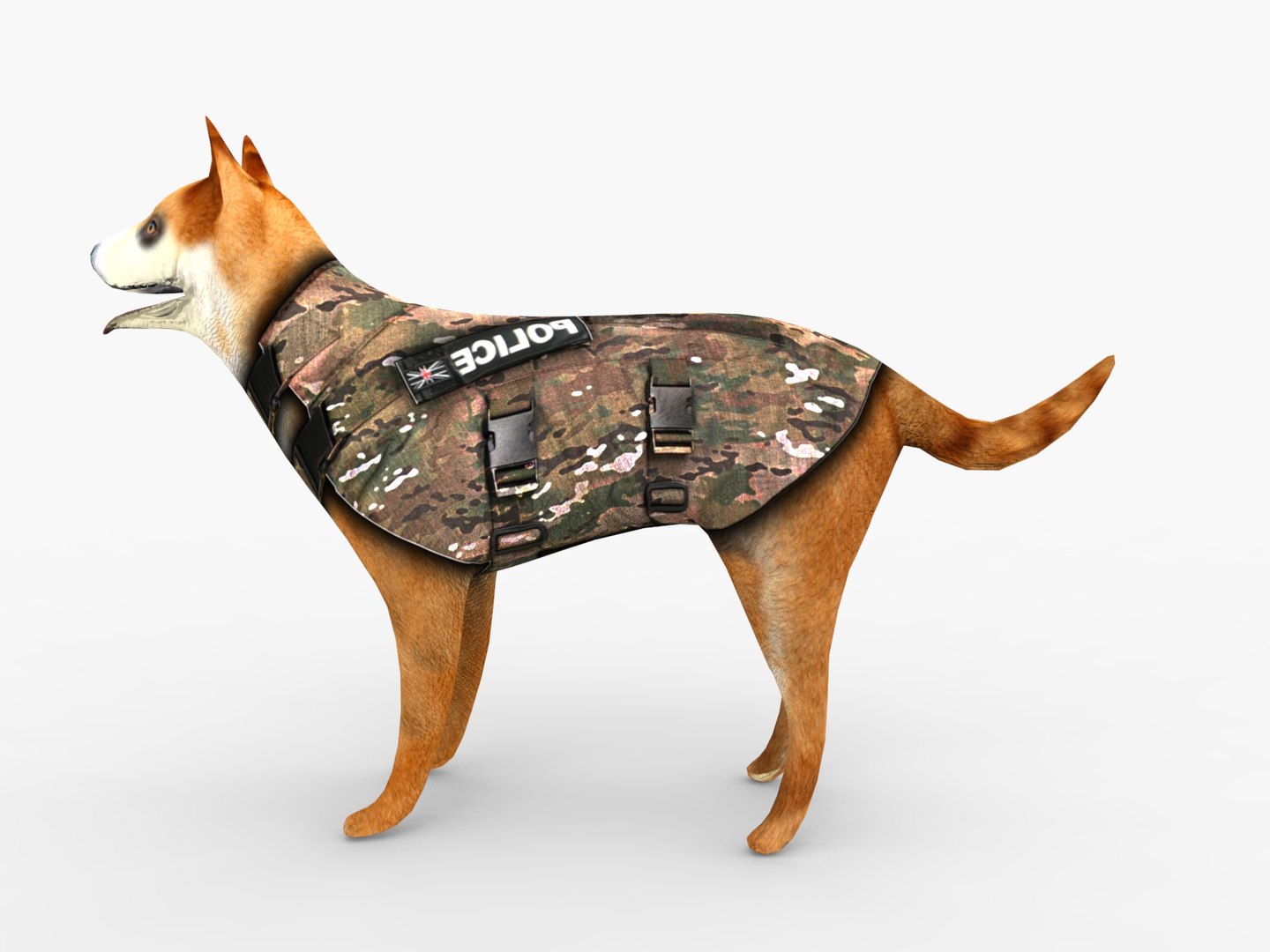 Police German Shepherd Dog 3D Model - TurboSquid 1195208