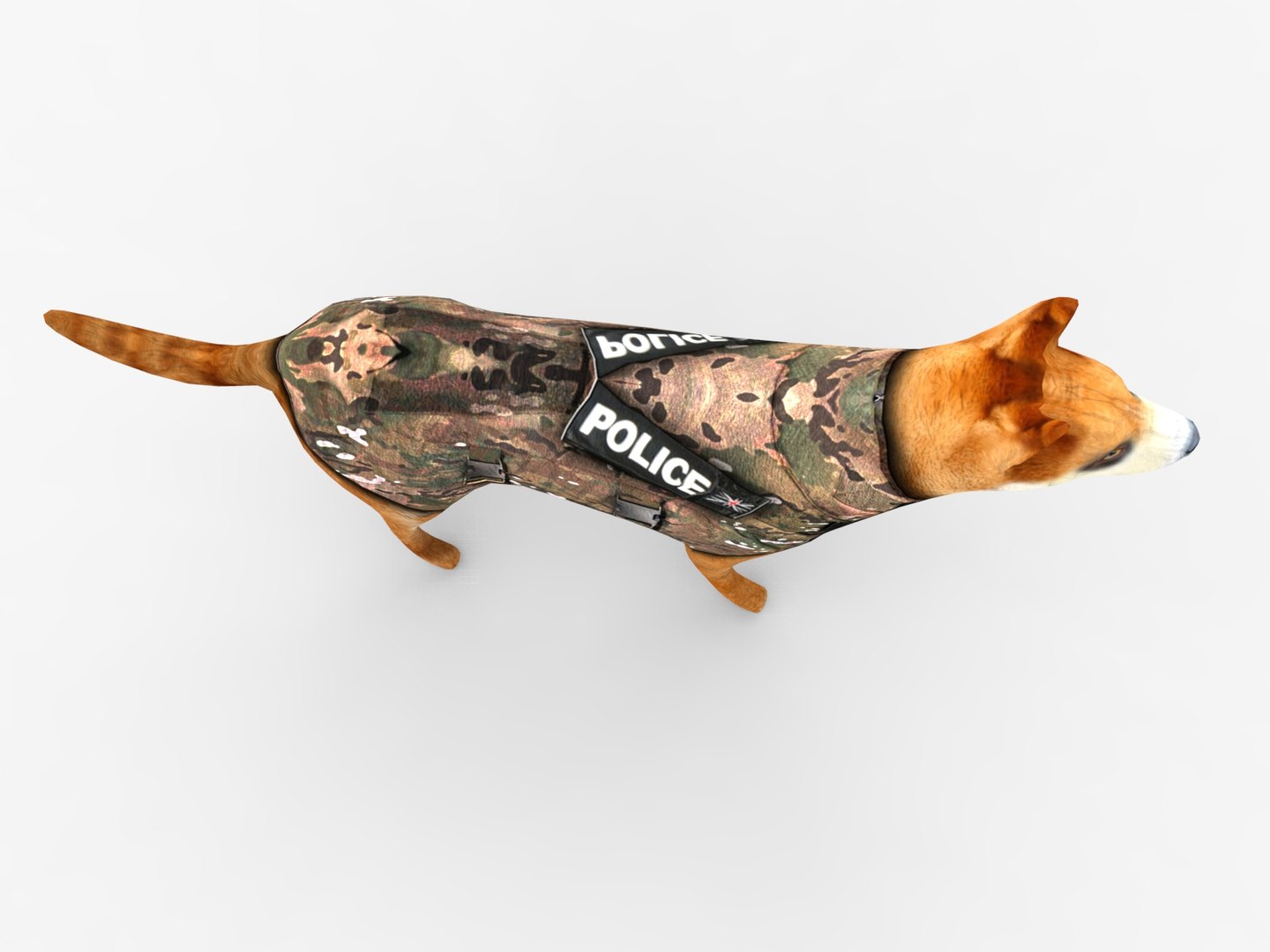 Police German Shepherd Dog 3D Model - TurboSquid 1195208