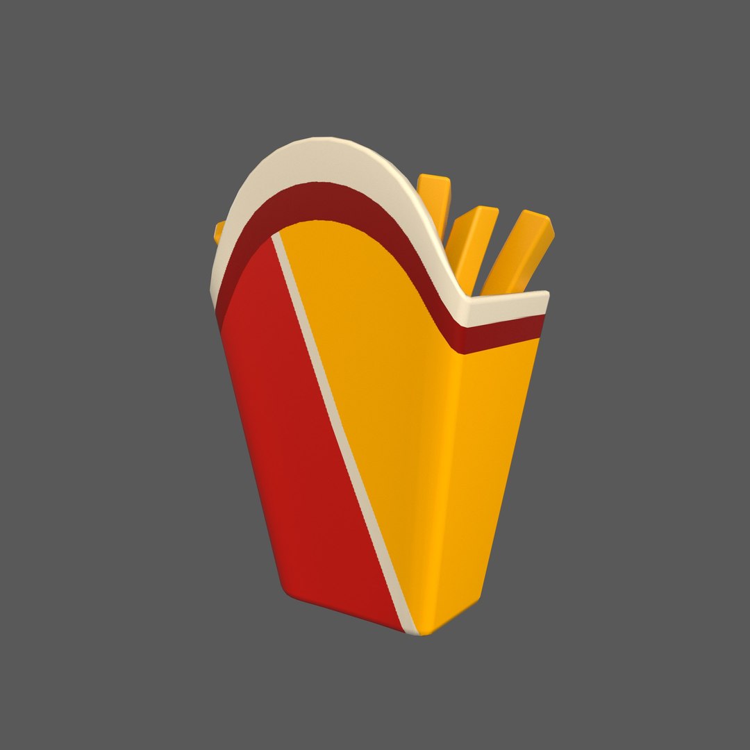 3D Cartoon French Fries - TurboSquid 1971139