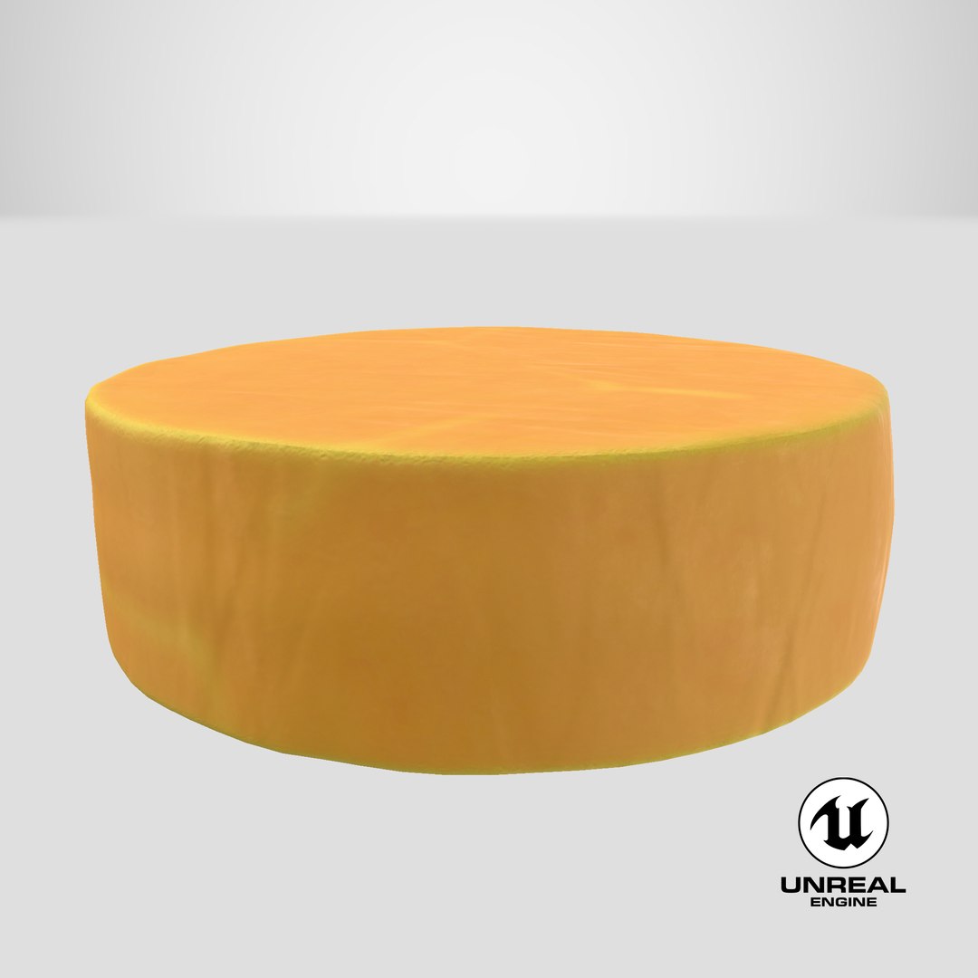 Cheddar cheese wheel 3D - TurboSquid 1167904