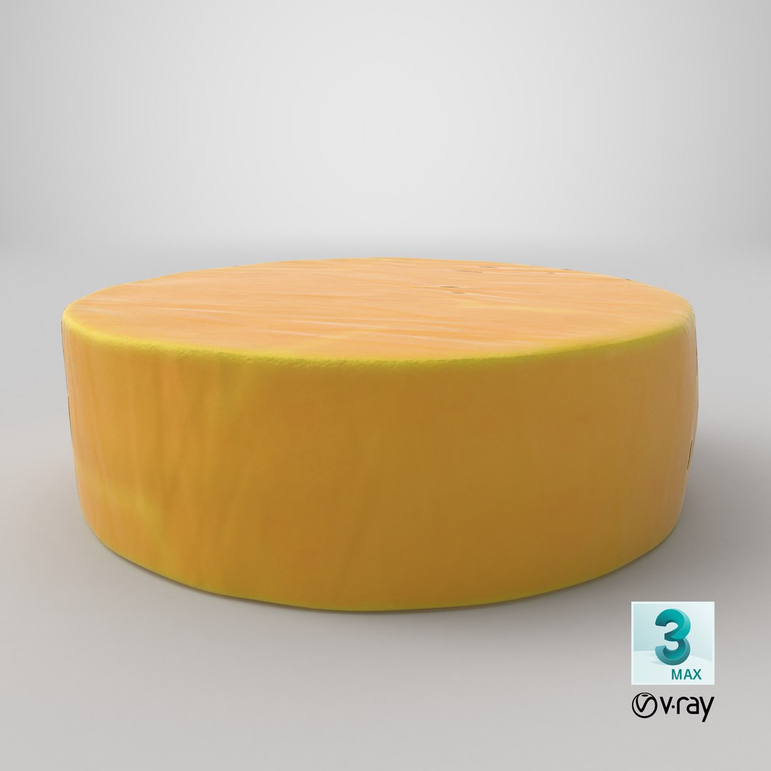 Cheddar cheese wheel 3D - TurboSquid 1167904
