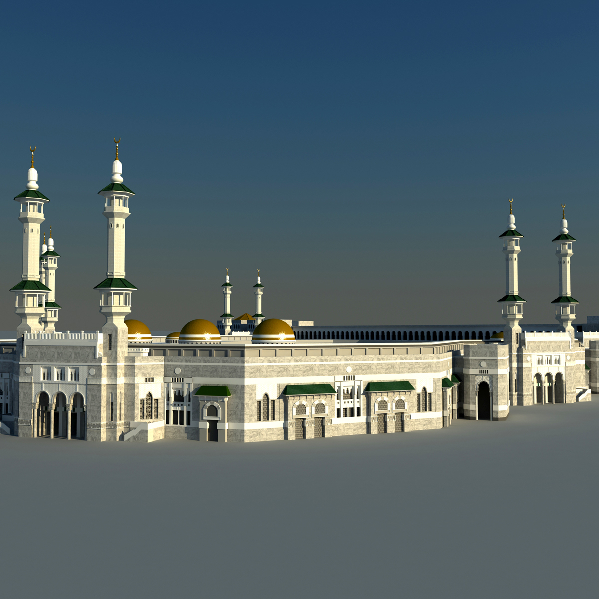 building masjid al-haram 3d model