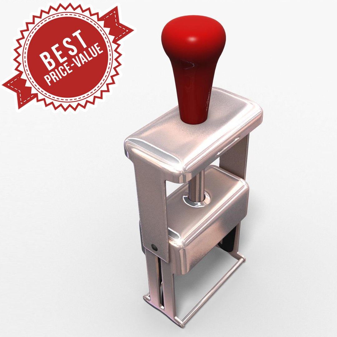 3d Model Rubber Stamp Square
