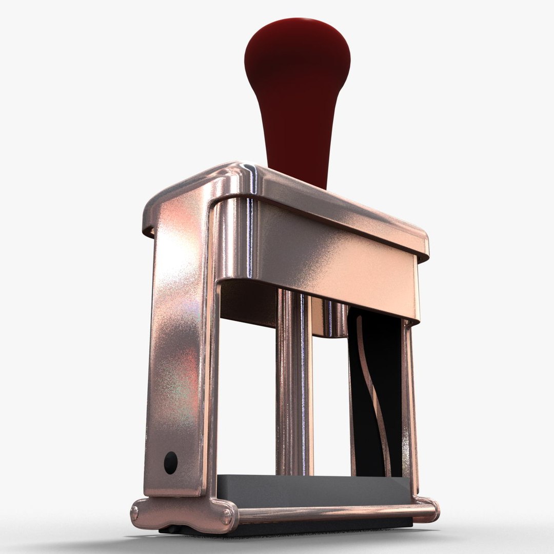 3d Model Rubber Stamp Square