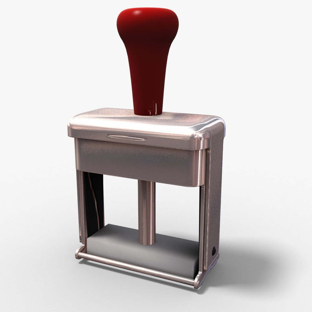 3d Model Rubber Stamp Square