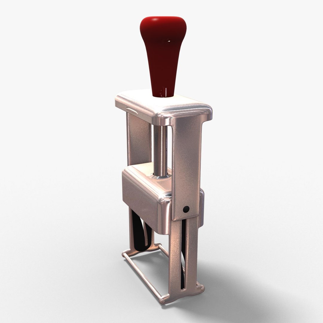 3d Model Rubber Stamp Square