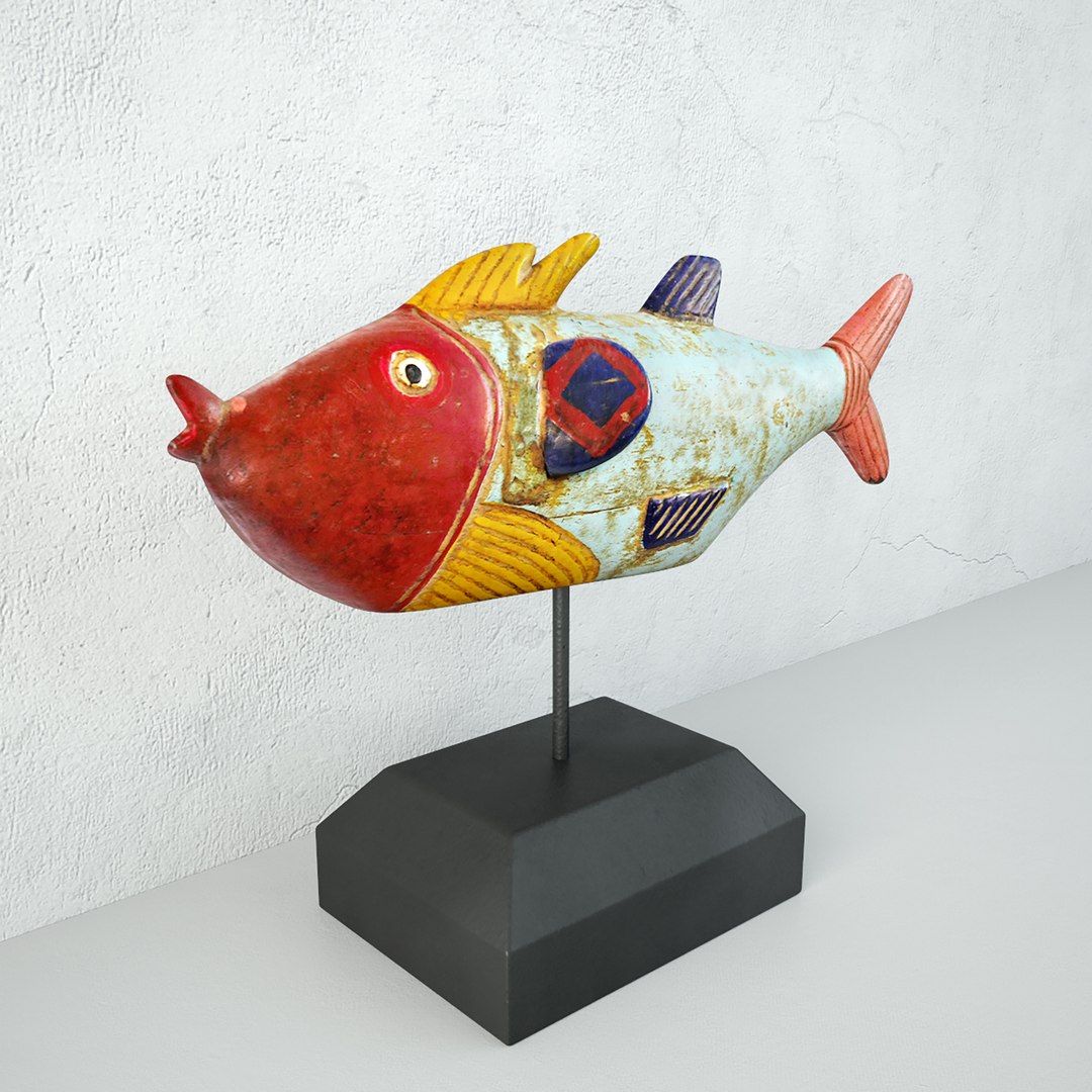 Mali Wood Bozo Fish Puppet 3 3D Model - TurboSquid 2129776