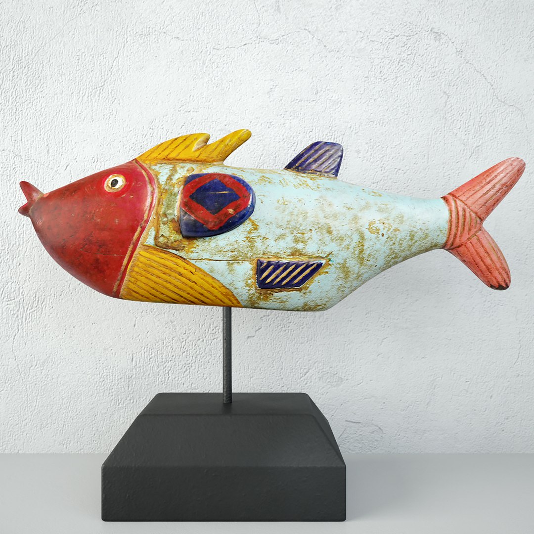Mali Wood Bozo Fish Puppet 3 3D Model - TurboSquid 2129776