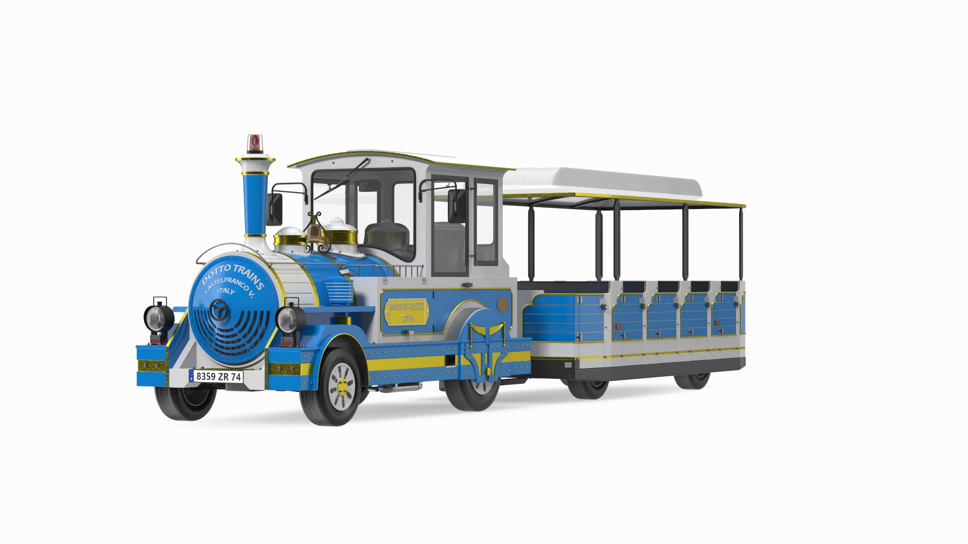 Tourist Train Dotto Muson River Rigged 3D Model - TurboSquid 1943704