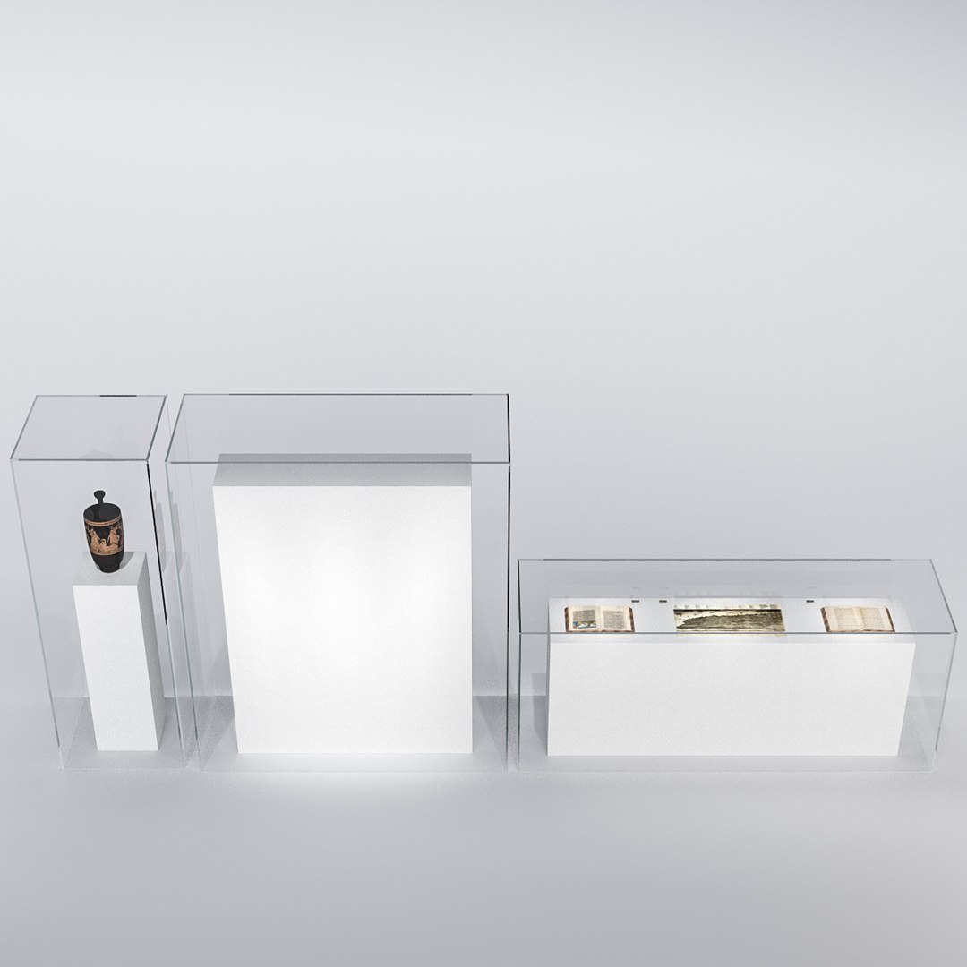 3D Display Cases Glass Museum - TurboSquid 1186776