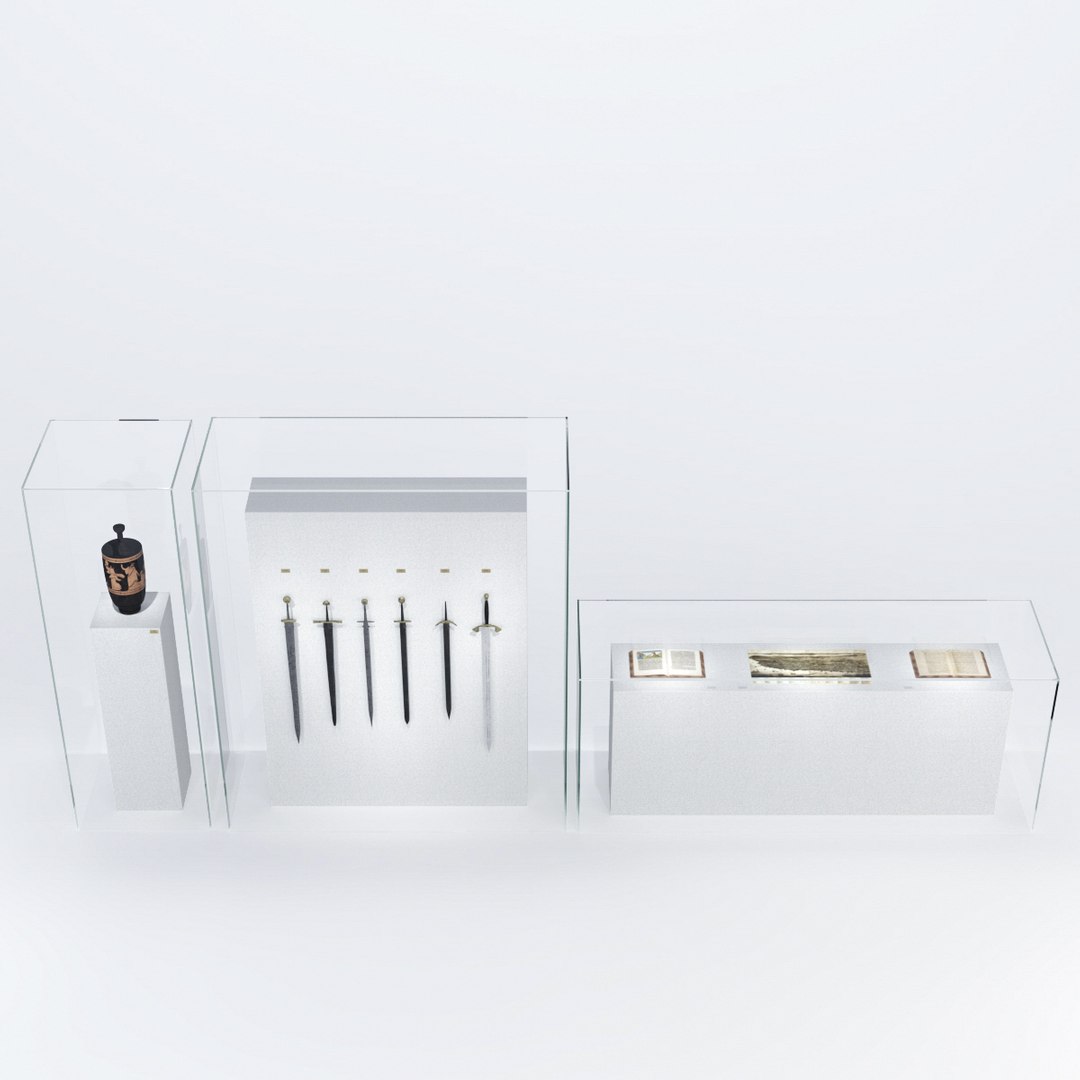 3D Display Cases Glass Museum - TurboSquid 1186776