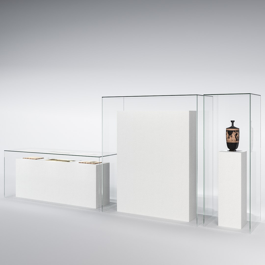 3D Display Cases Glass Museum - TurboSquid 1186776