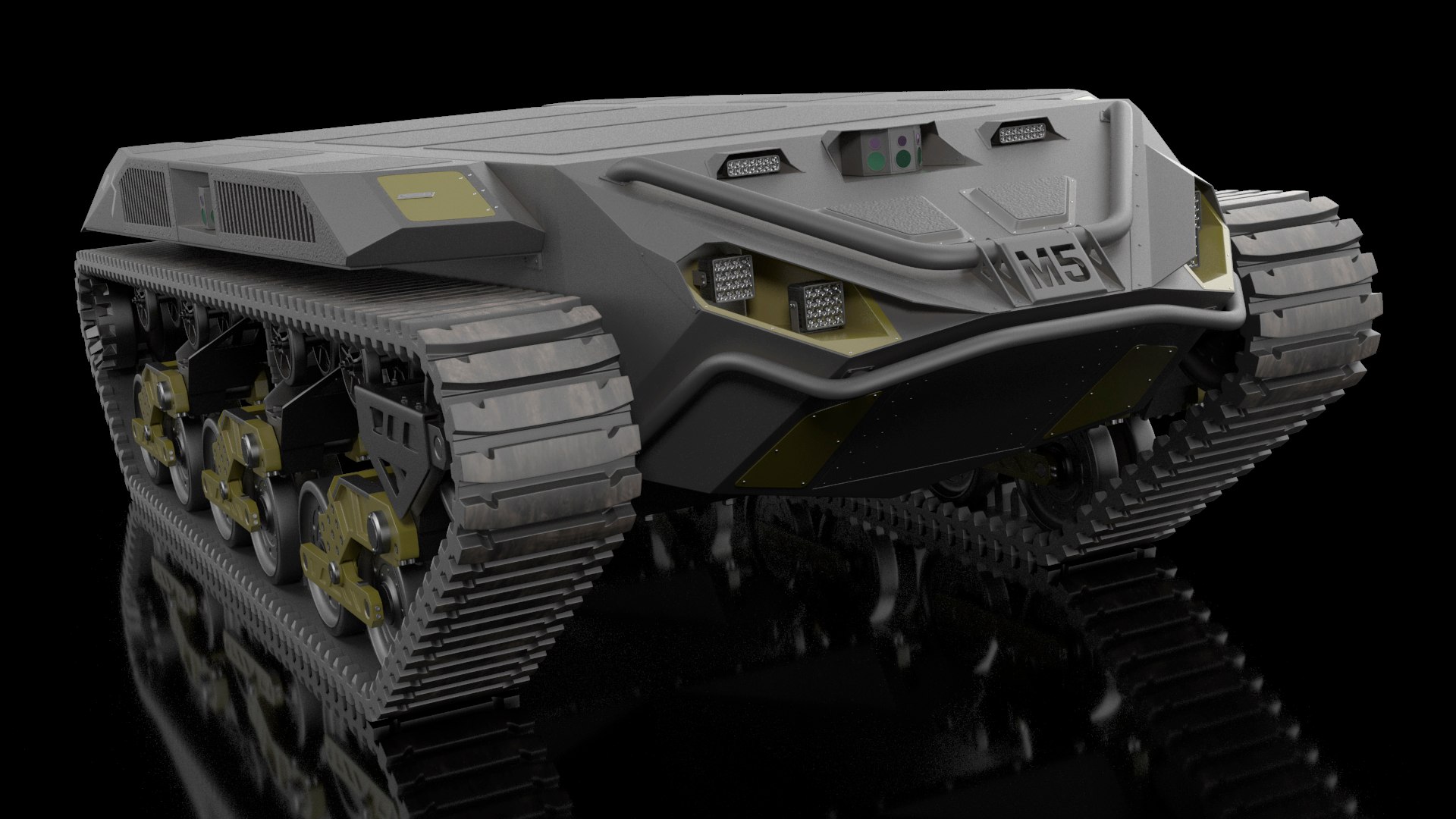 3D Ripsaw M5 Robotic Combat Vehicle Rigged - TurboSquid 1787343