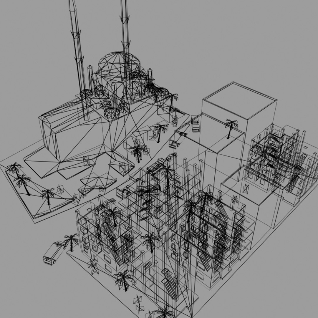 3d Urban City Middle East Model