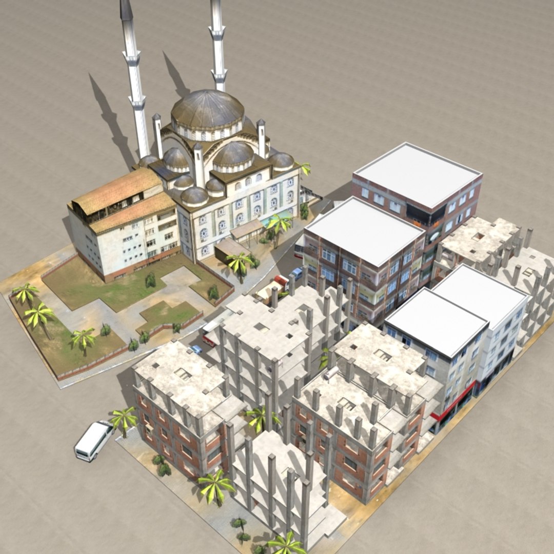 3d Urban City Middle East Model