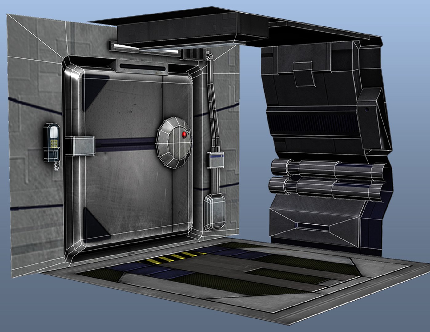 3d Modular Sci Fi Wall