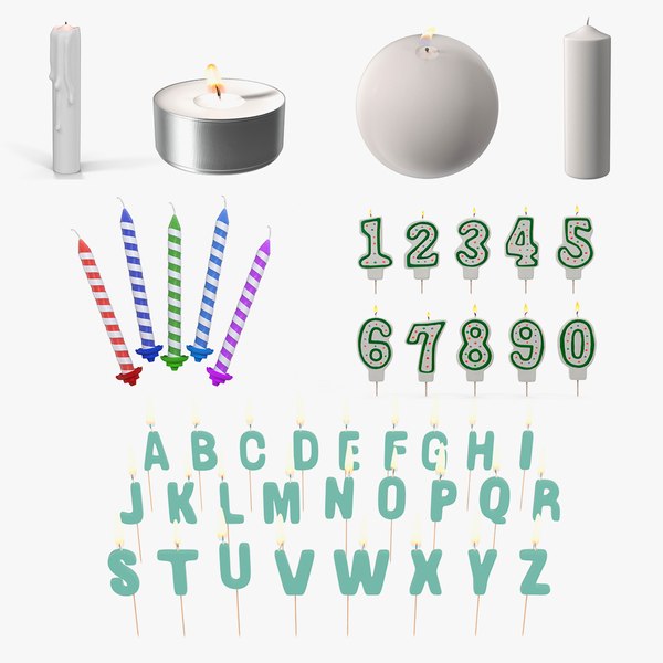 3d model birthday candle