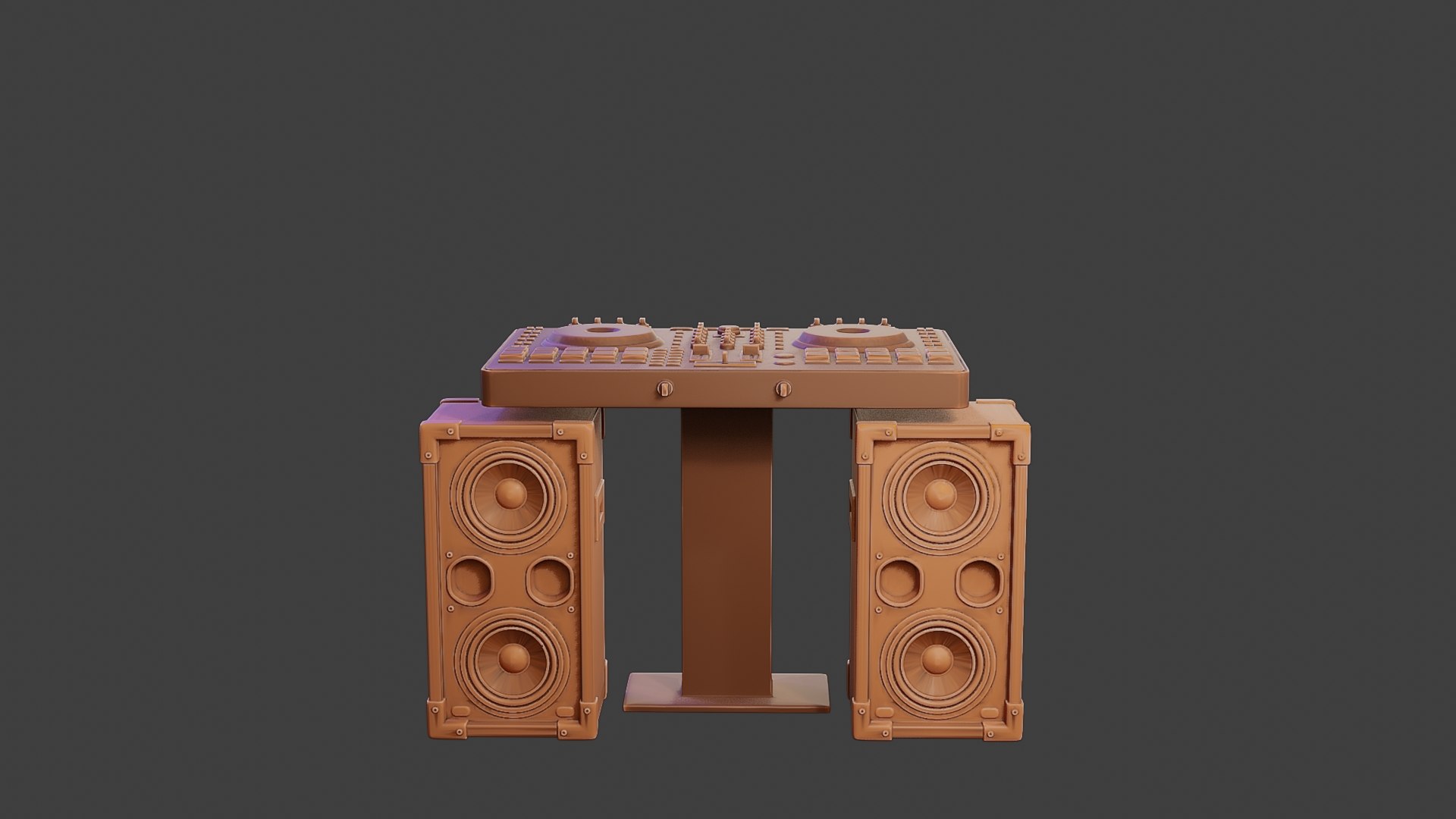 3D Speakers And Mixing Desk For DJ Model - TurboSquid 2271350