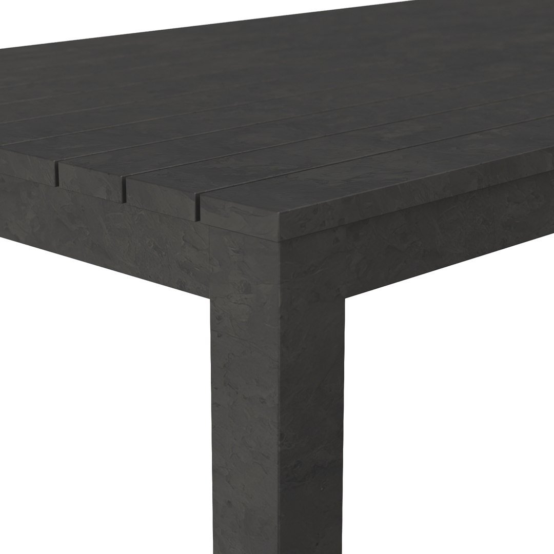 3D Belvedere Aluminum Rectangular Dining Table Model - TurboSquid 2058465