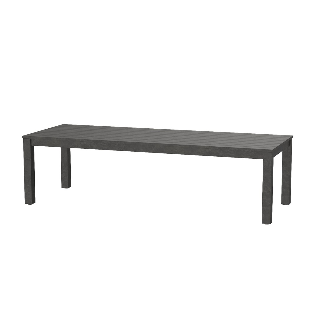 3D Belvedere Aluminum Rectangular Dining Table Model - TurboSquid 2058465